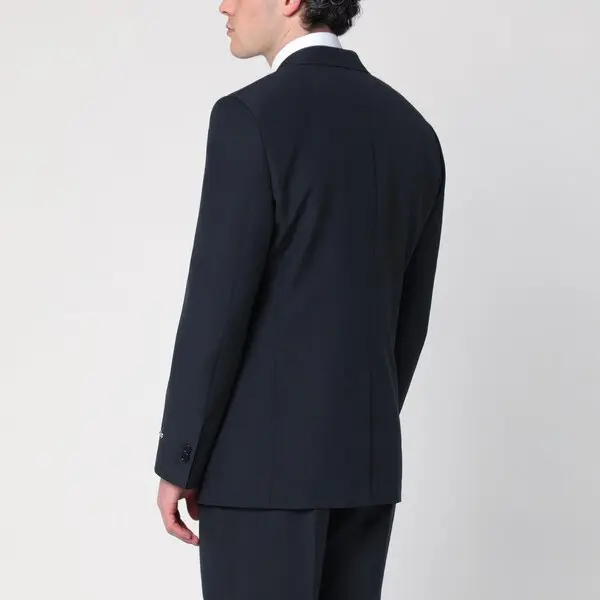 Burberry Navy Wool Blend Jacket