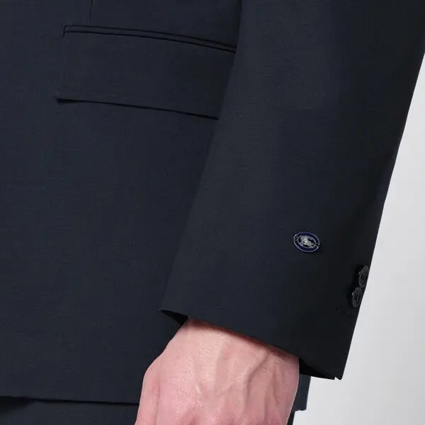 Burberry Navy Wool Blend Jacket