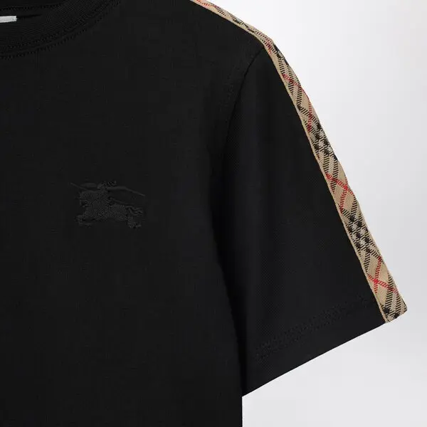 Burberry Cotton T-shirt With Check Detail