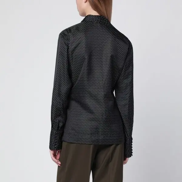 Dries Van Noten Jacquard Texture Wrap Shirt