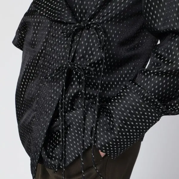 Dries Van Noten Jacquard Texture Wrap Shirt