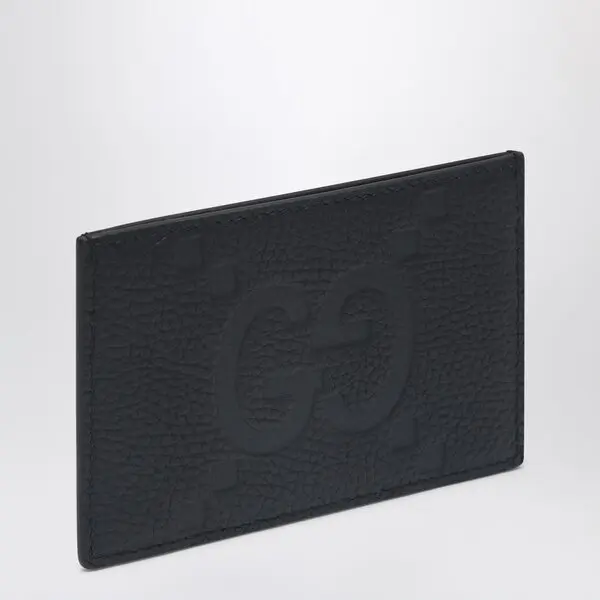 Gucci Card Holder With Large Gg - Black