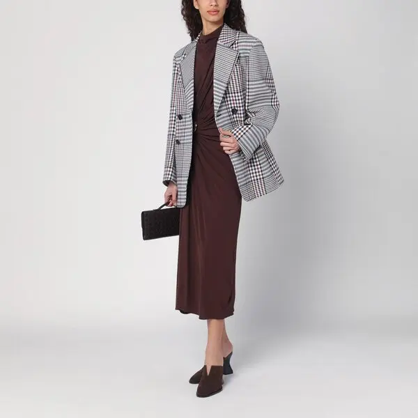 Bottega Veneta Double-breasted Checkered Jacket