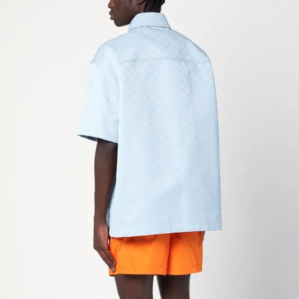 Gucci Cotton Shirt With Gg Jacquard