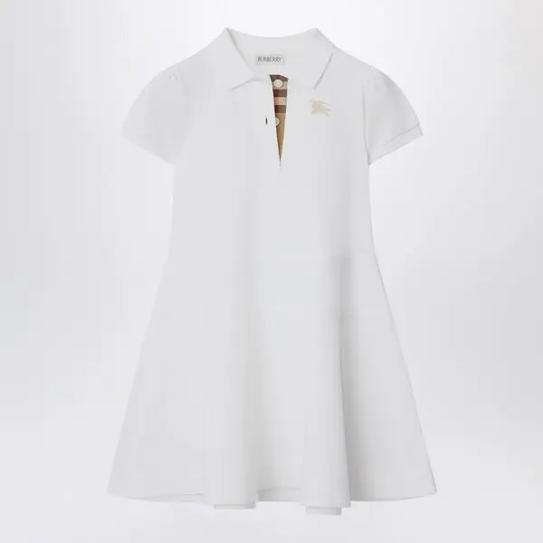 Burberry Cotton Piqué Polo Dress With Embroidered Equestrian Knight Design