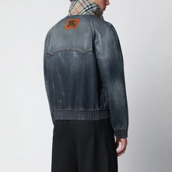 Burberry Coated Denim Aviator Jacket