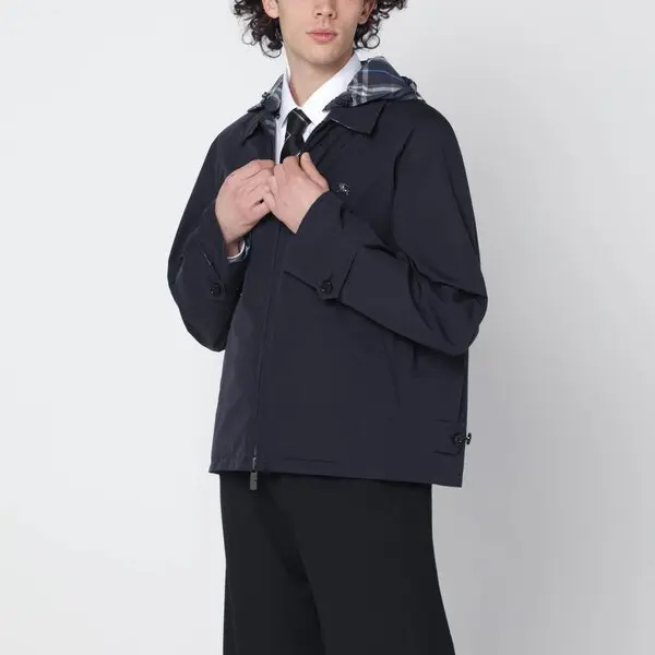 Burberry Reversible Cotton Jacket With Check Pattern