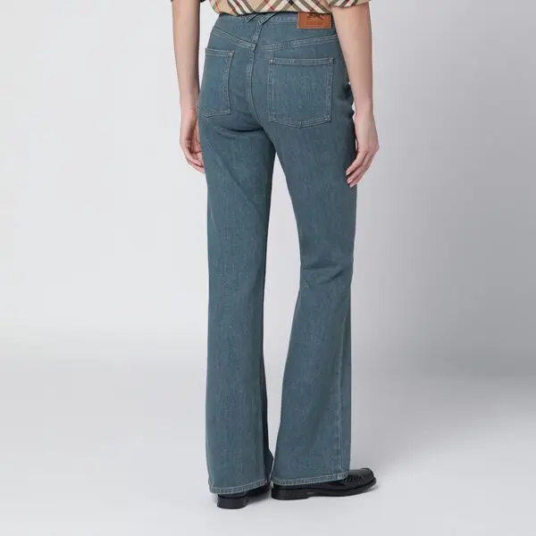 Burberry Mid- Denim Jeans With Check Detail