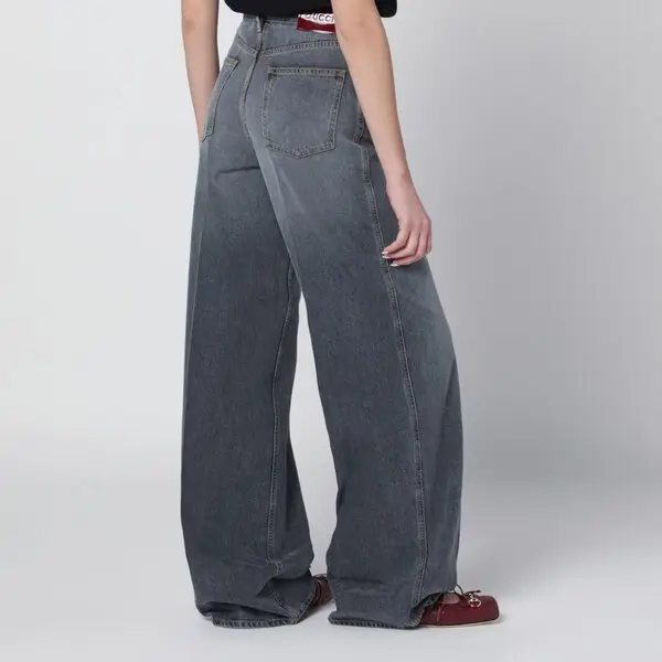 Gucci Stone-washed Wide-leg Jeans
