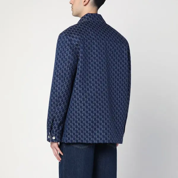 Gucci Gg Shadow Jacquard Denim Jacket