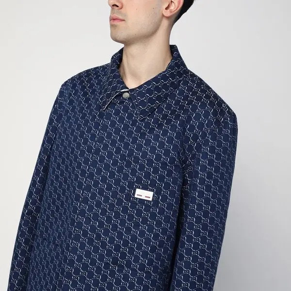 Gucci Gg Shadow Jacquard Denim Jacket