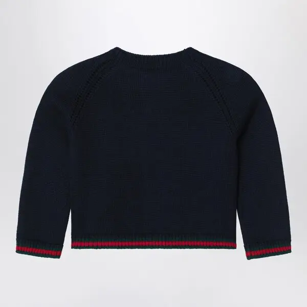Gucci Wool Cardigan With Web Tape Detail