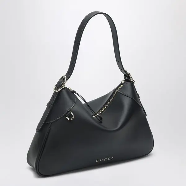 Gucci Gg Emblem Large Shoulder Bag - Black