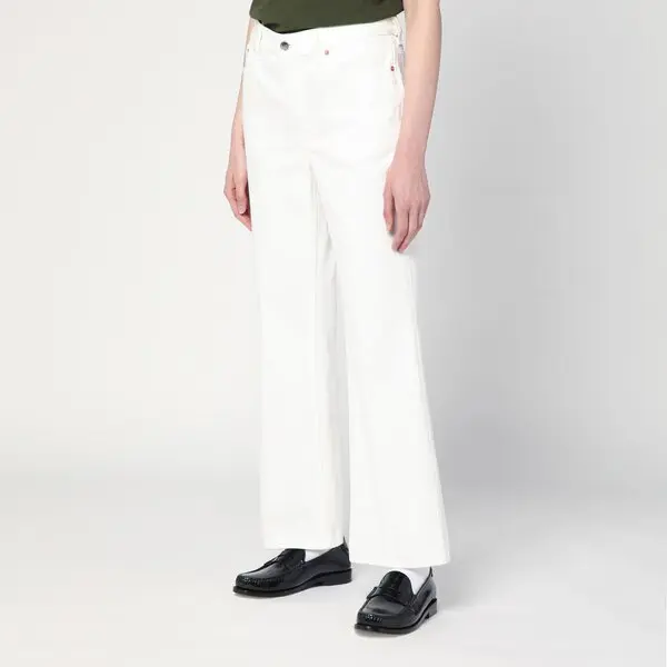 Gucci Cotton Denim Short Flare Trousers