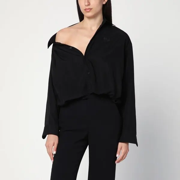 Balenciaga One-shoulder Poplin Shirt
