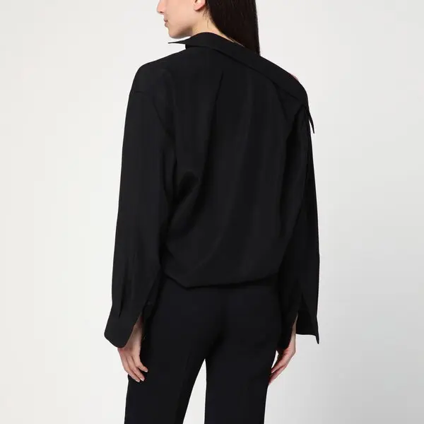 Balenciaga One-shoulder Poplin Shirt