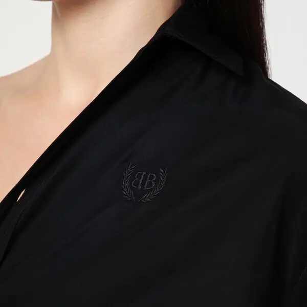Balenciaga One-shoulder Poplin Shirt
