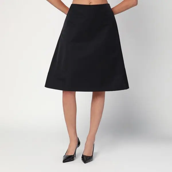 Alexander McQueen Flared Silk Blend Skirt