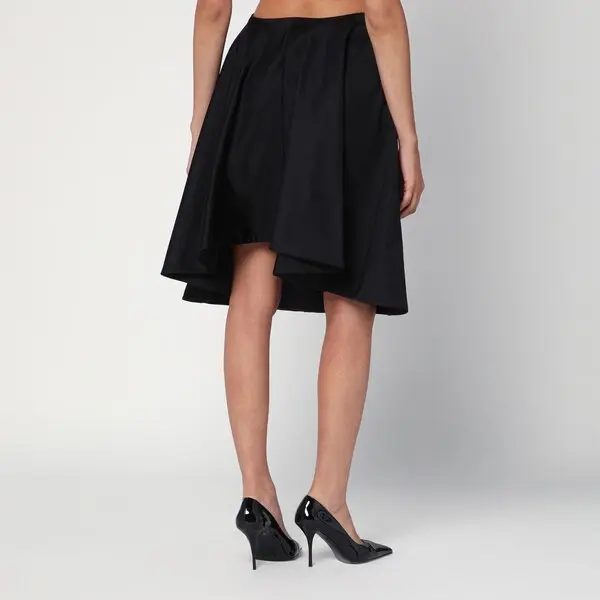 Alexander McQueen Flared Silk Blend Skirt