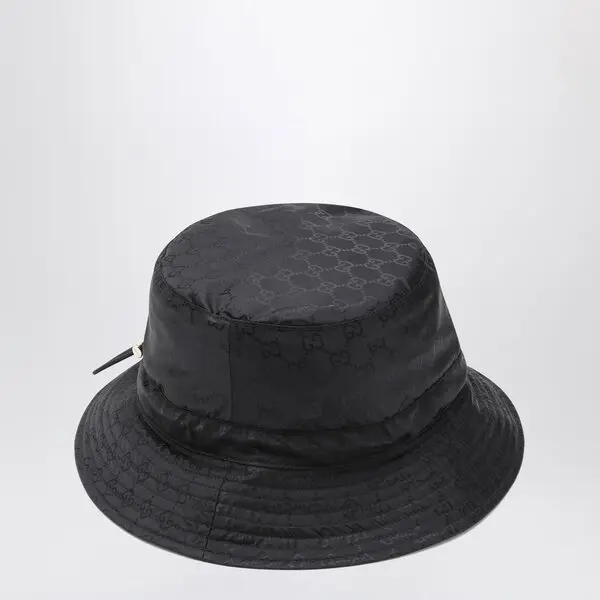 Gucci Reversible Gg Nylon Bucket Hat - Black