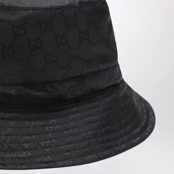 Gucci Reversible Gg Nylon Bucket Hat - Black