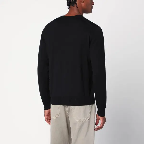 Alexander McQueen Wool Crew Neck Sweater With Embroidered Logo