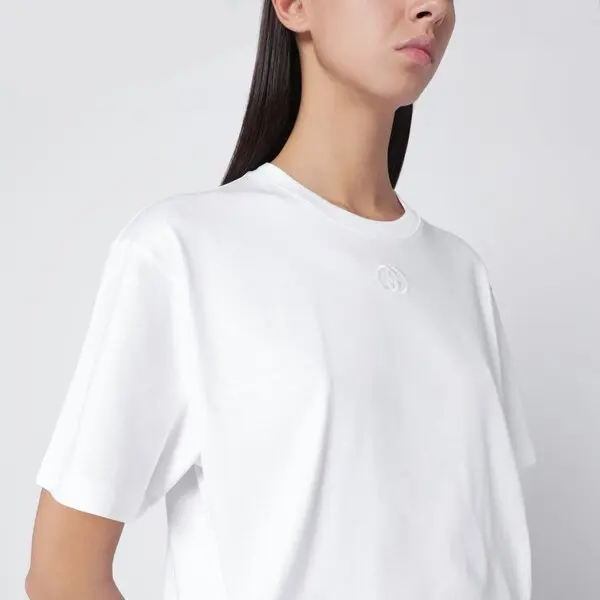 Gucci Cotton Jersey T-shirt With Gg Interlock Embroidery