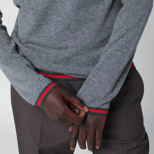 Gucci Grey Cashmere High Neck Sweater