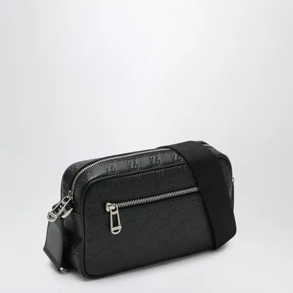 Gucci Gg Embossed Leather Shoulder Bag