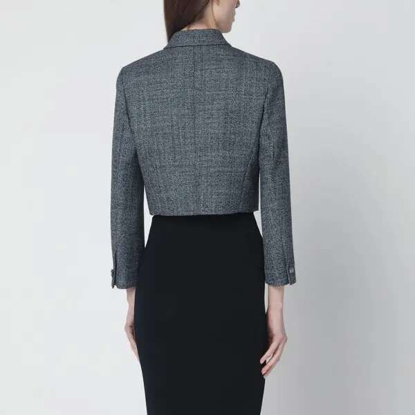 Gucci Cropped Textured Wool Jacket