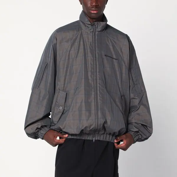 Balenciaga Nylon Zip-up Jacket With Logo