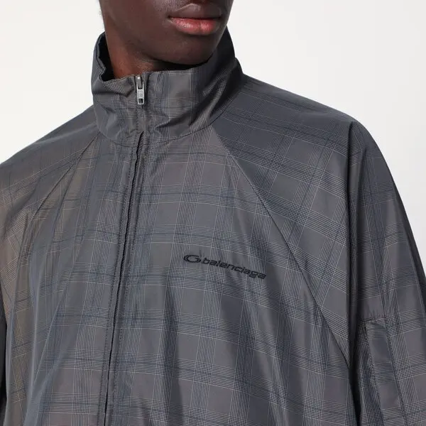 Balenciaga Nylon Zip-up Jacket With Logo