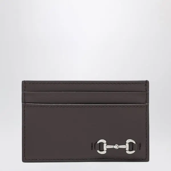 Gucci Cocoa Cardholder With Horsebit - Brown