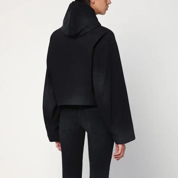 Balenciaga Cropped Cotton Jacket With Hood