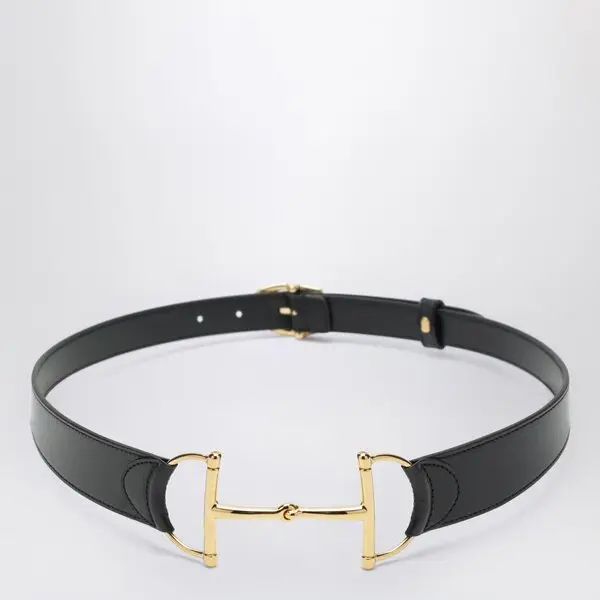 Gucci Belt With Oversized Horsebit Buckle - Black