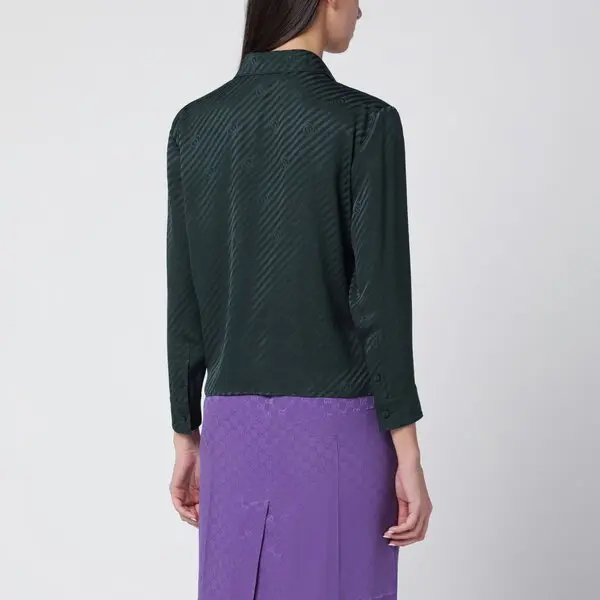 Gucci Gg Jacquard Silk Shirt