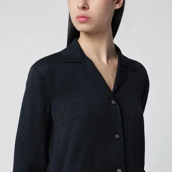 Gucci Jacquard Silk-blend Shirt