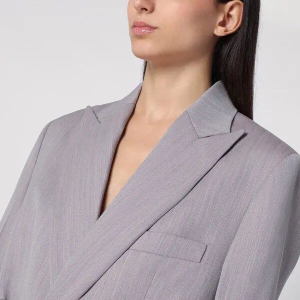 Victoria Beckham Belted Light Wool Jacket