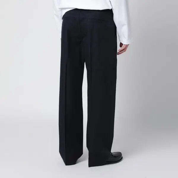 Gucci Cotton Twill Trousers With Logo Print