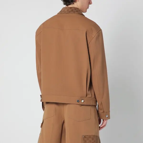 Gucci Zip-up Jacket With Gg Detail