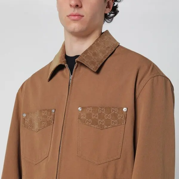 Gucci Zip-up Jacket With Gg Detail