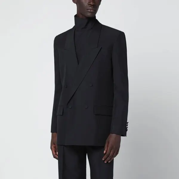 Gucci Double-breasted Jacket In Technical Panama