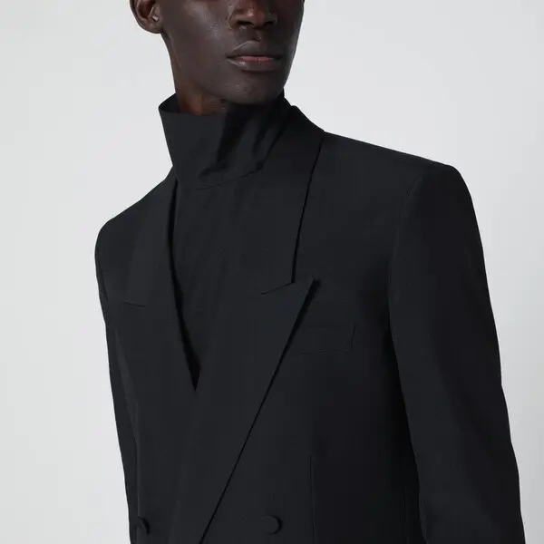Gucci Double-breasted Jacket In Technical Panama
