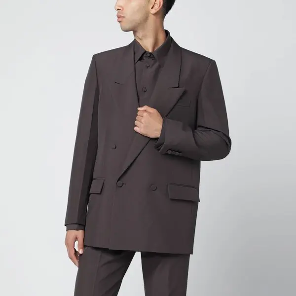 Gucci Double-breasted Jacket In Technical Panama Fabric