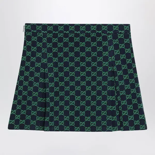 Gucci Gg Cotton Piqué Mini Skirt - Black