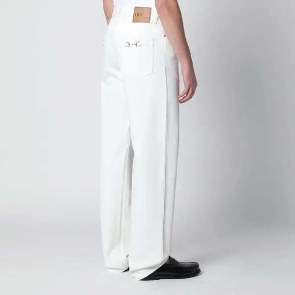 Gucci Cotton Trousers With Horsebit Detail