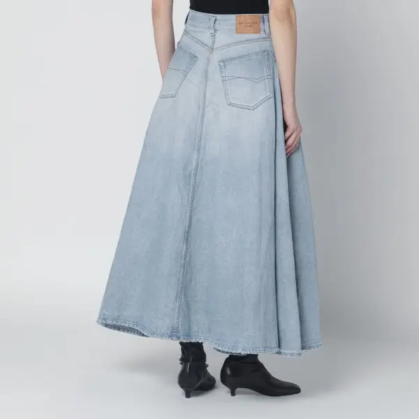 Balenciaga Maxi Godet Denim Skirt
