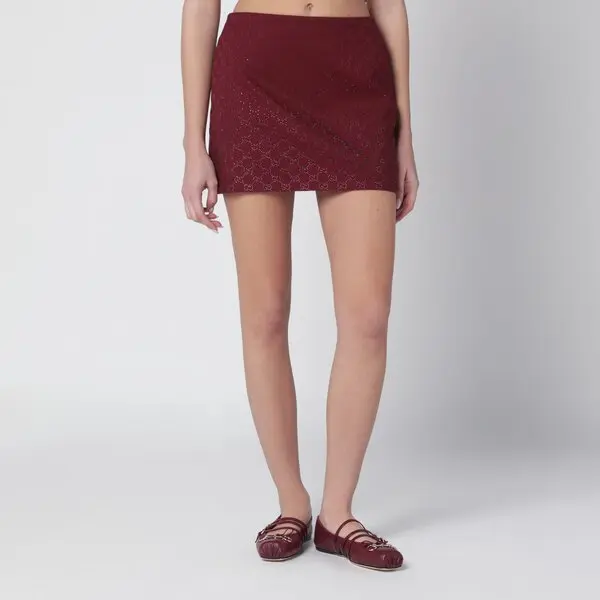 Gucci Mini Gg Crystal Skirt