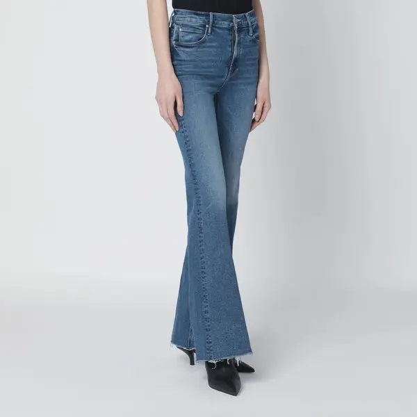 MOTHER Doozy Sneak Fray Flared Jeans - Blue