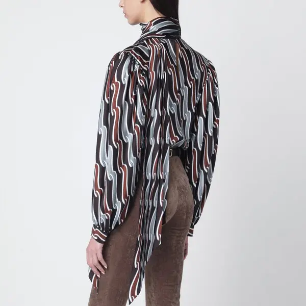 Gucci Printed Silk Twill Blouse